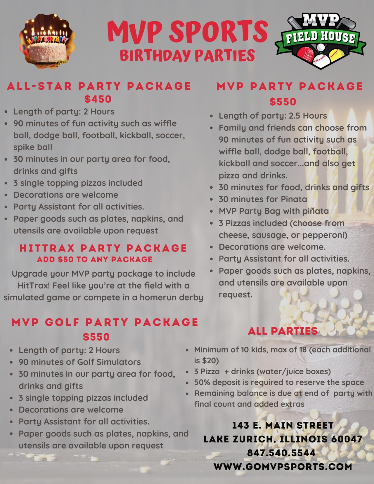 B’day Parties | MVP Sports